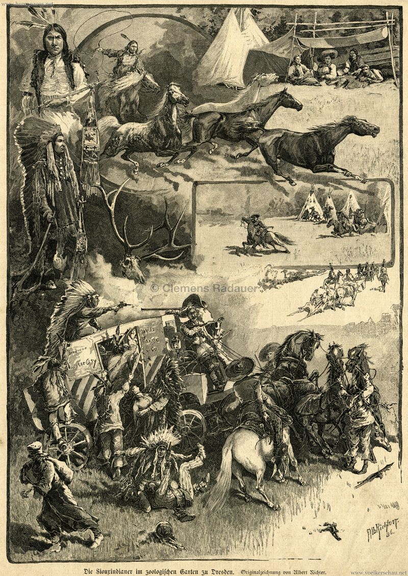 1886 Die Siouxindianer im zoologischen Garten zu Dresden (Über Land und Meer) – Human Zoos