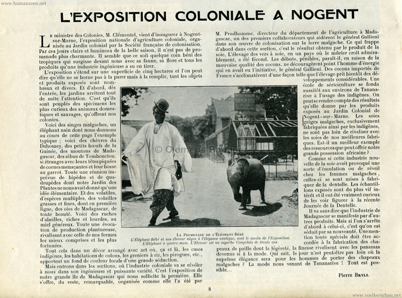 1905 L’Exposition Coloniale a Nogent (Madame et Monsieur) – Human Zoos