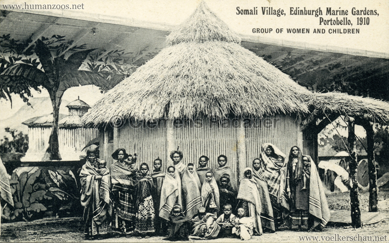 1910 Somali Village, Edinburgh Marine Gardens, Portobello – Human Zoos
